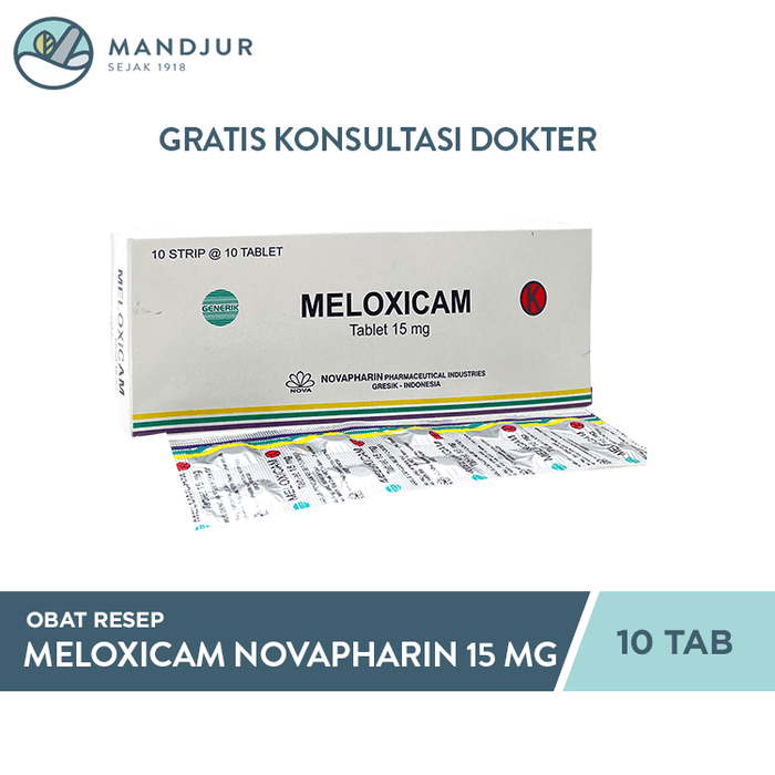 Meloxicam 15 Mg Strip 10 Tablet — Apotek Mandjur