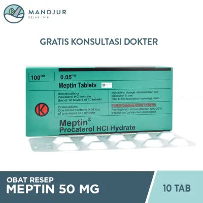 Meptin 50 mcg 10 Tablet — Apotek Mandjur