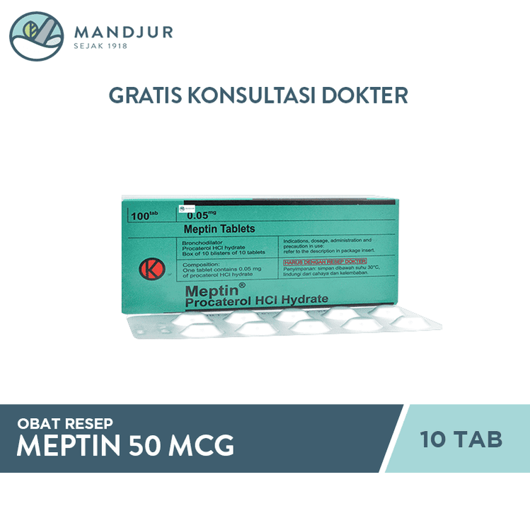 Meptin 50 mcg 10 Tablet — Apotek Mandjur