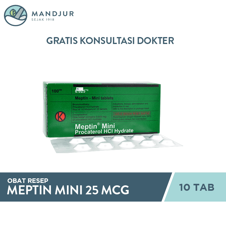 Meptin Mini 25 mcg 10 Tablet — Apotek Mandjur