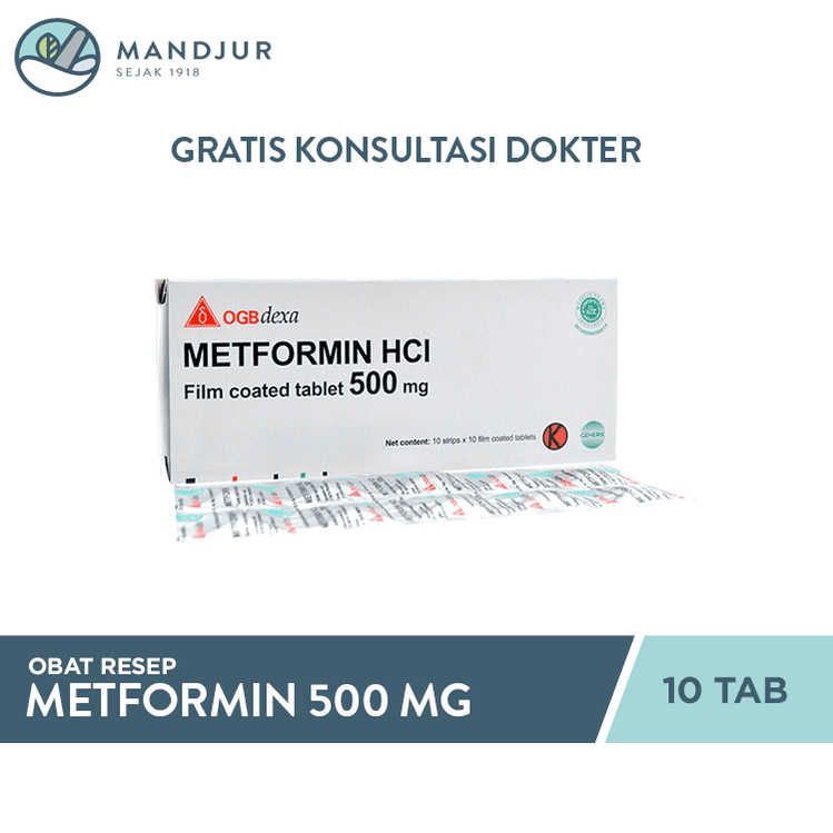 Metformin 500 Mg 10 Tablet — Apotek Mandjur