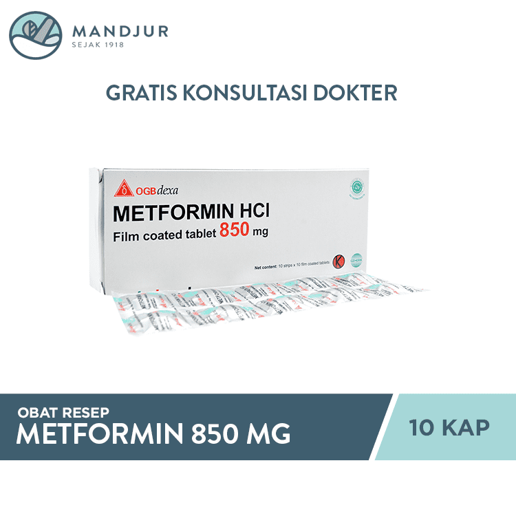 Metformin 850 Mg 10 Kaplet — Apotek Mandjur