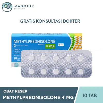 Methylprednisolone 4 Mg Strip 10 Tablet — Apotek Mandjur
