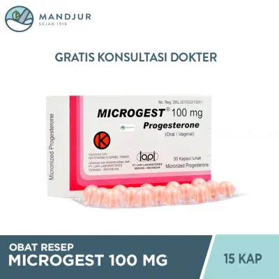 Microgest 100 mg 15 Kapsul — Apotek Mandjur