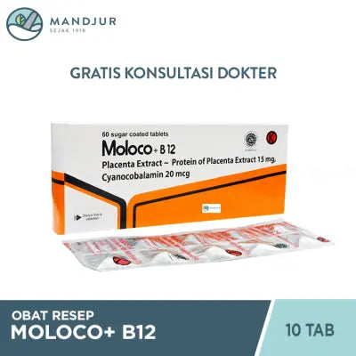 Moloco Plus B12 Strip 10 Tablet — Apotek Mandjur