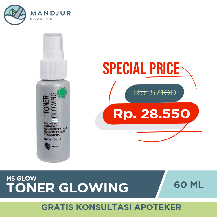 Ms Glow Toner Glowing 60 ML — Apotek Mandjur