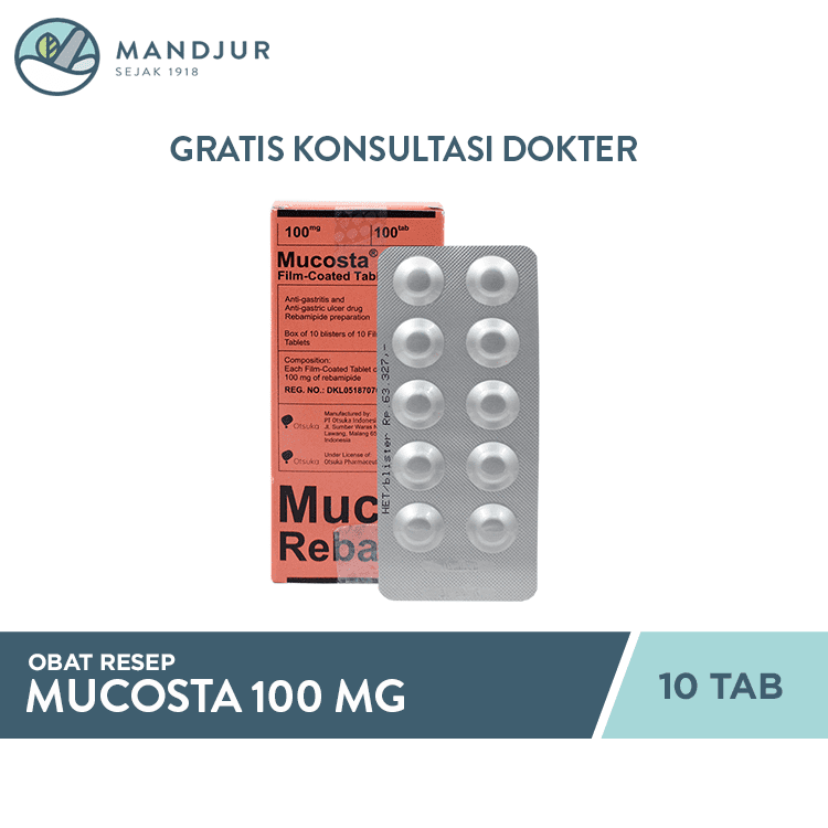 Mucosta 100 mg 10 Tablet — Apotek Mandjur