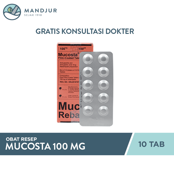 Mucosta 100 mg 10 Tablet — Apotek Mandjur