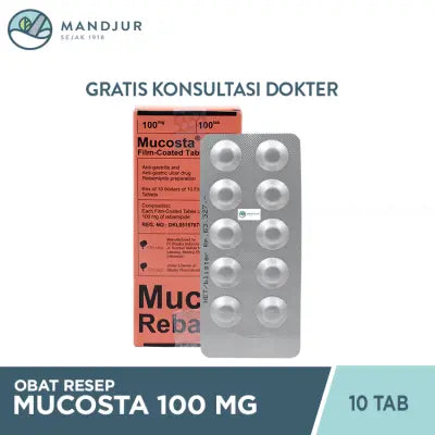 Mucosta 100 mg 10 Tablet — Apotek Mandjur