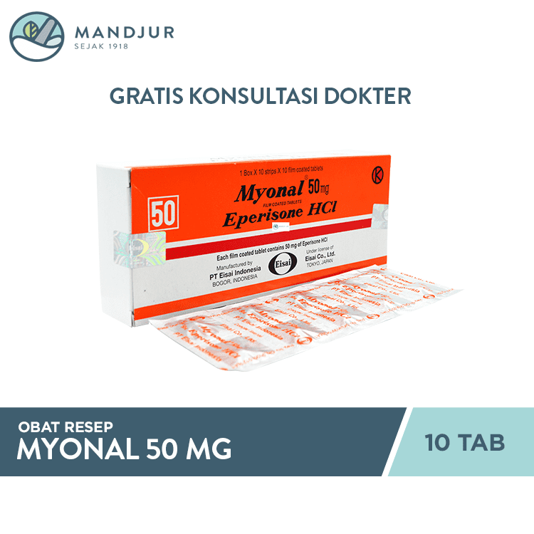 Myonal 50 Mg 10 Tablet — Apotek Mandjur