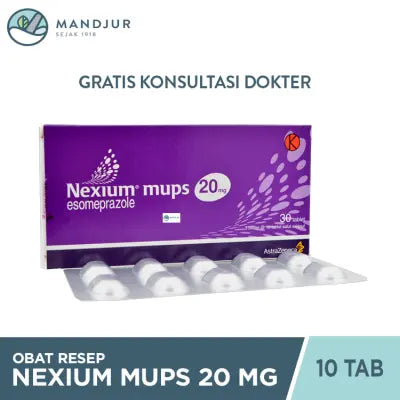 Nexium Mups 20 Mg 10 Tablet — Apotek Mandjur