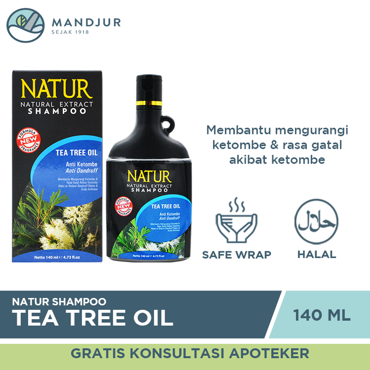 Natur Shampoo Tea Tree Oil 140 ML — Apotek Mandjur