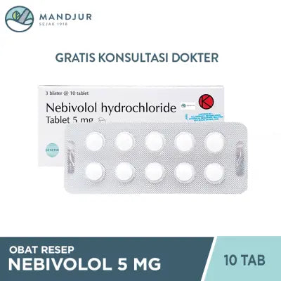 Nebivolol 5 mg 10 Tablet — Apotek Mandjur