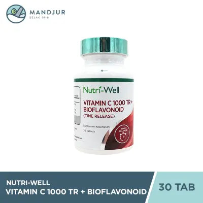 Nutriwell Vitamin C 1000 TR + Bioflavonoid 30 Tablet — Apotek Mandjur