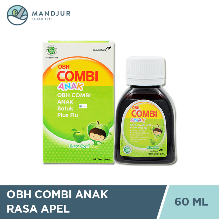 OBH Combi Anak Batuk Plus Flu Apel 60 mL — Apotek Mandjur