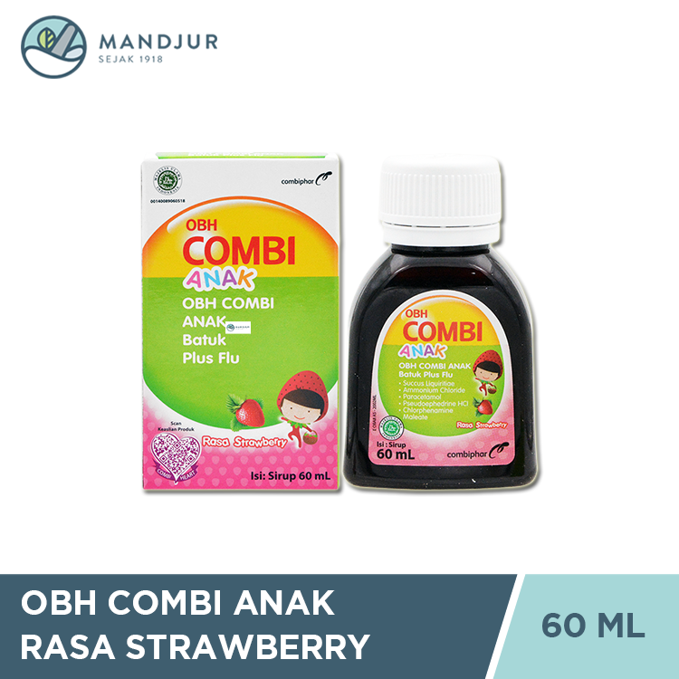 OBH Combi Anak Batuk Plus Flu Strawberry 60 mL — Apotek Mandjur