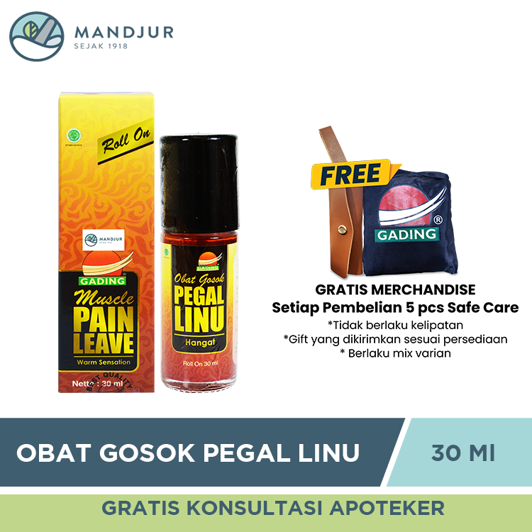 Obat Gosok Pegal Linu Cap Gading Roll On 30 ML — Apotek Mandjur