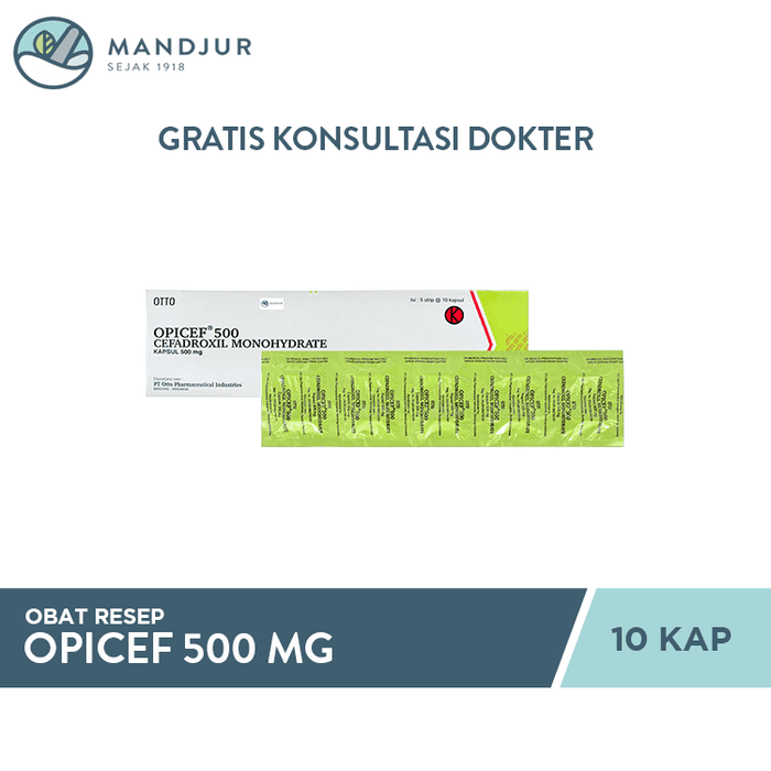 Opicef 500 Mg 10 Kapsul — Apotek Mandjur