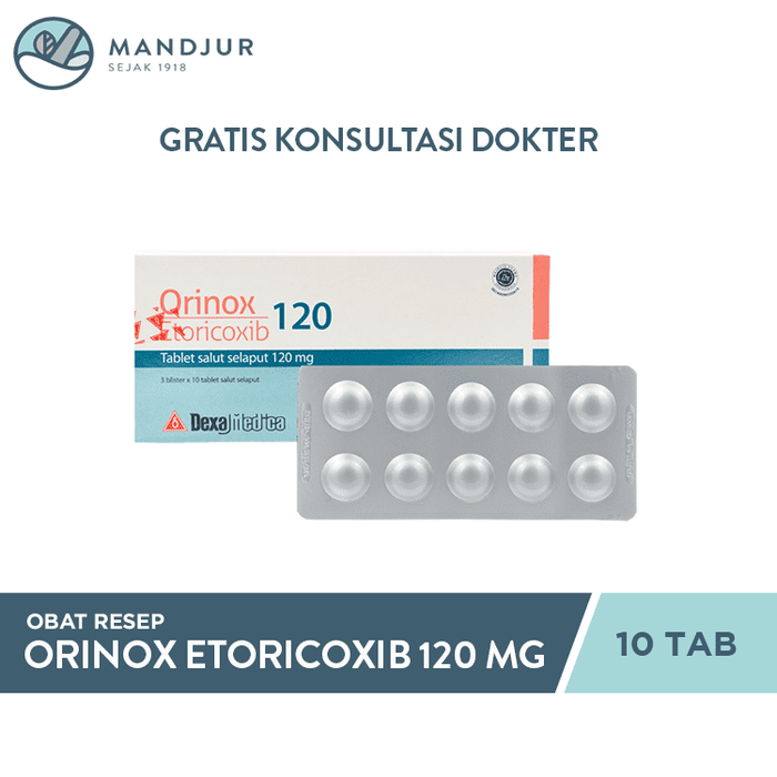 Orinox 120 Mg 10 Tablet — Apotek Mandjur