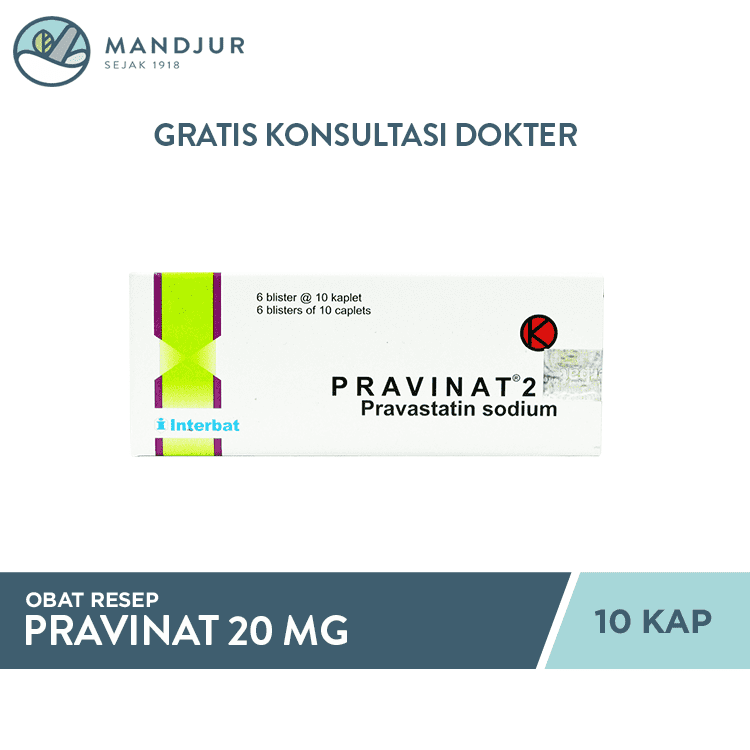 Pravinat 20 Mg 10 Kaplet — Apotek Mandjur