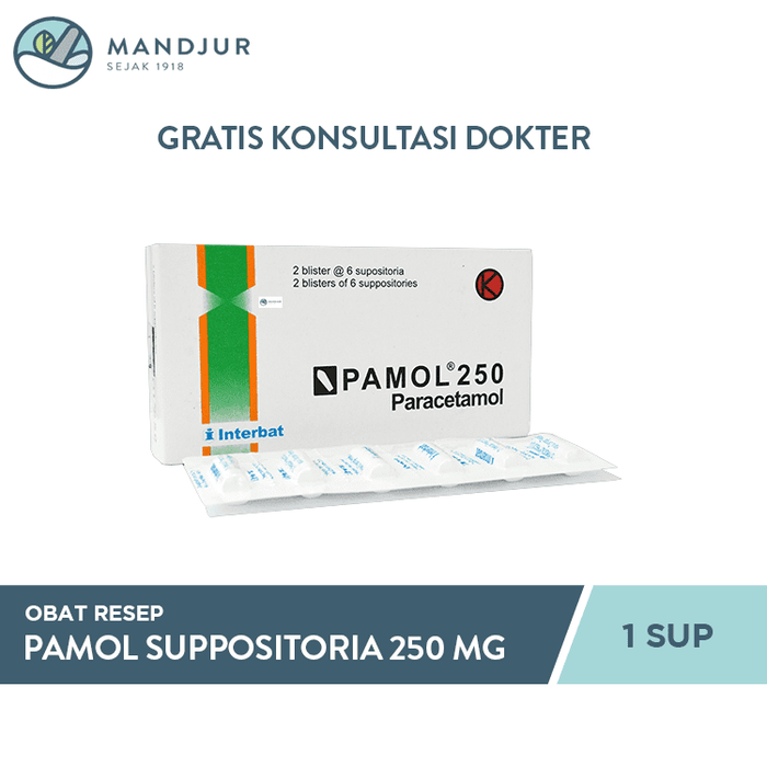 Pamol Suppositoria 250 Mg — Apotek Mandjur