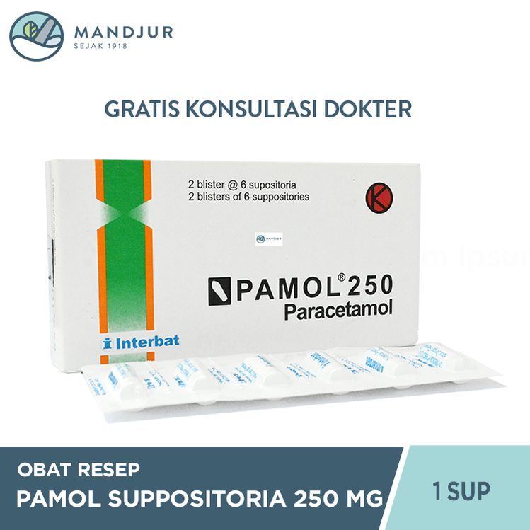 Pamol Suppositoria 250 Mg — Apotek Mandjur