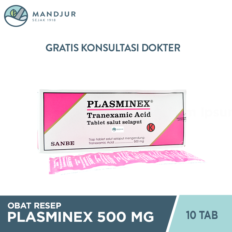 Plasminex 500 Mg 10 Tablet — Apotek Mandjur
