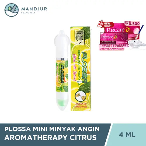 Plossa Mini Minyak Angin Aromatherapy Citrus — Apotek Mandjur