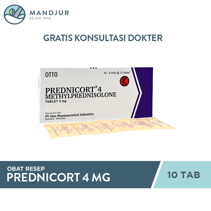 Prednicort 4 Mg 10 Tablet — Apotek Mandjur