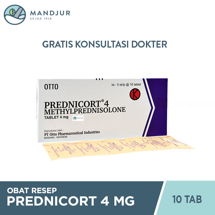 Prednicort 4 Mg 10 Tablet — Apotek Mandjur