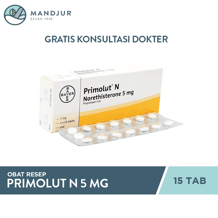 Primolut N 5 Mg 15 Tablet — Apotek Mandjur
