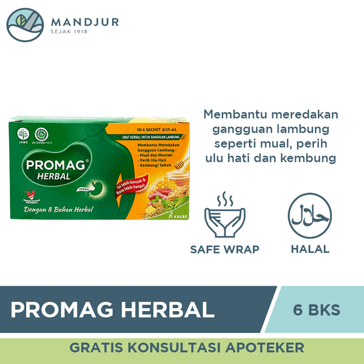 Promag Herbal 6 Sachet — Apotek Mandjur