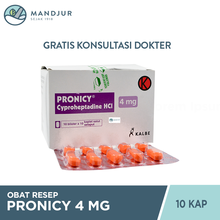 Pronicy 4 Mg 10 Kaplet — Apotek Mandjur
