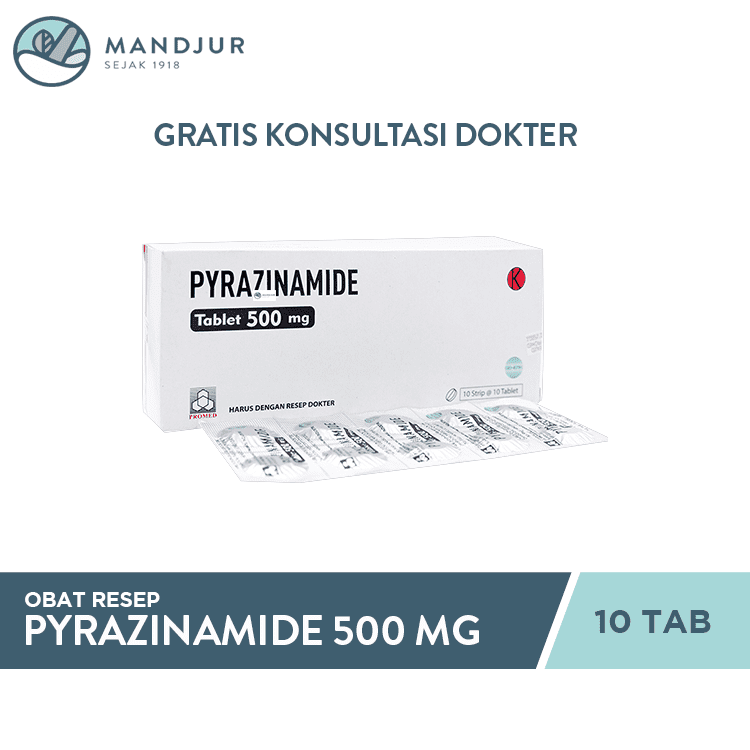 Pyrazinamide 500 mg 10 Tablet — Apotek Mandjur