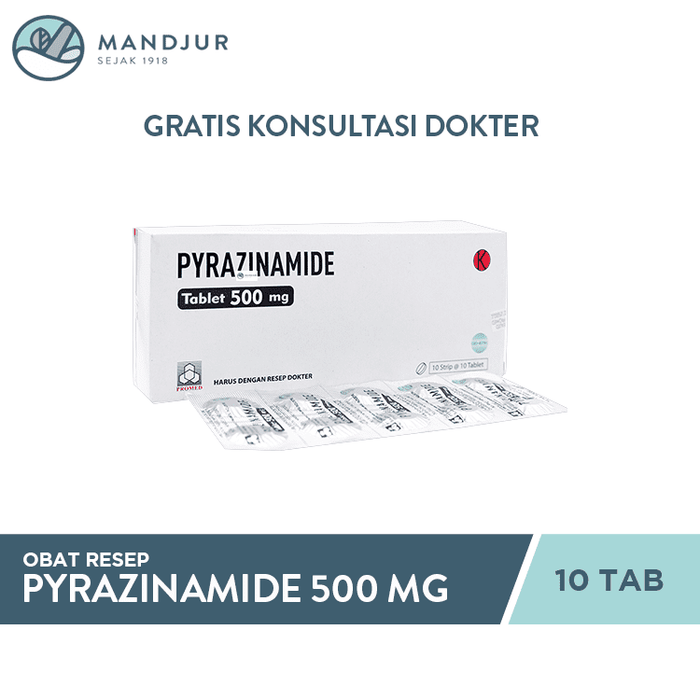 Pyrazinamide 500 mg 10 Tablet — Apotek Mandjur