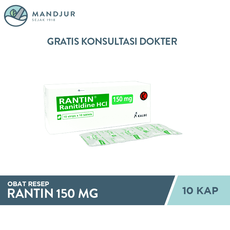 Rantin 150 Mg Strip 10 Tablet — Apotek Mandjur