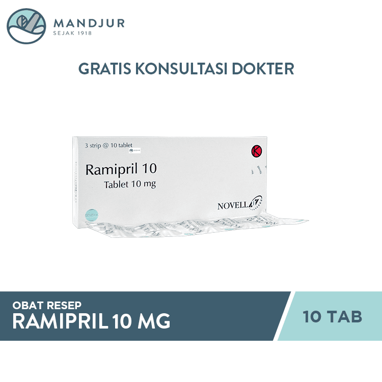 Ramipril 10 mg 10 Kaplet — Apotek Mandjur
