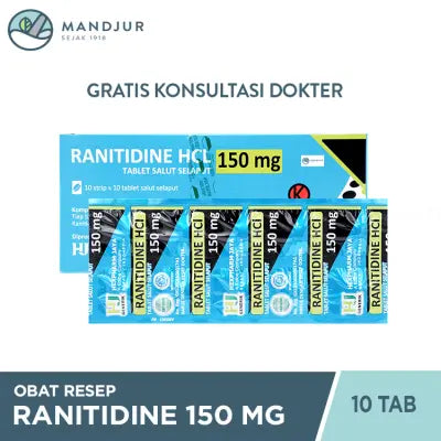 Ranitidine Hexpharm 150 Mg Strip 10 Tablet — Apotek Mandjur