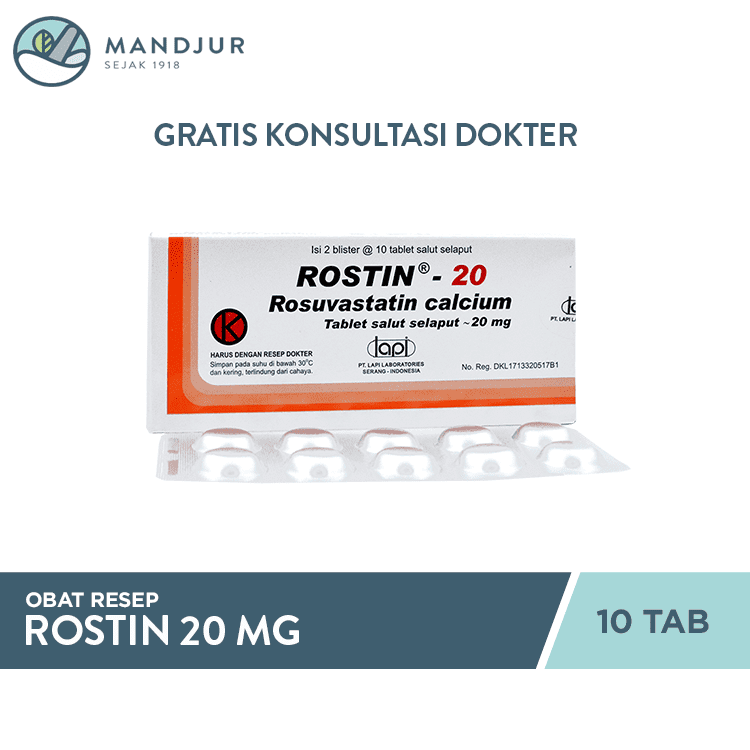 Rostin 20 mg 10 Tablet — Apotek Mandjur