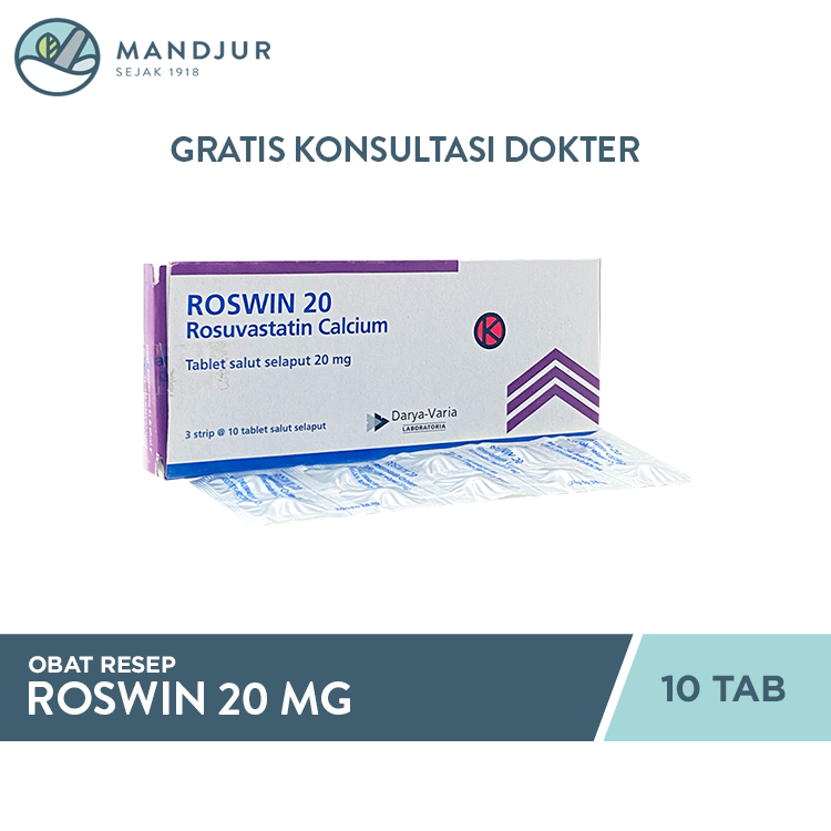 Roswin 20 mg 10 Tablet — Apotek Mandjur