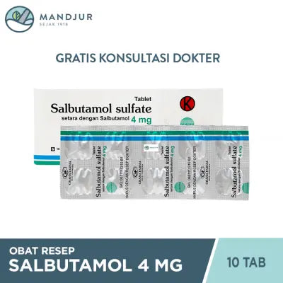 Salbutamol 4 Mg Strip 10 Tablet — Apotek Mandjur