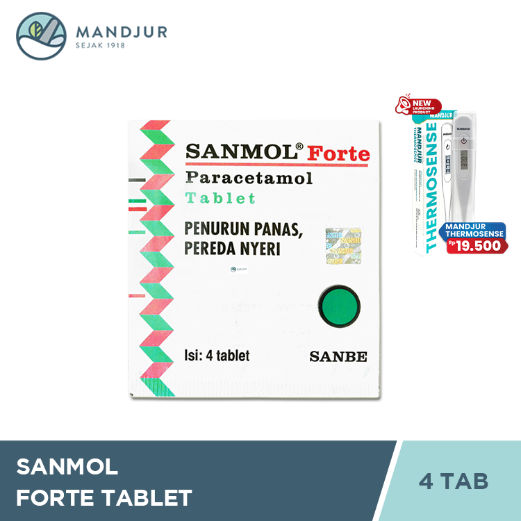 Sanmol Forte 4 Tablet — Apotek Mandjur