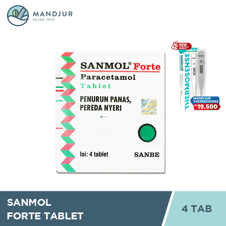 Sanmol Forte 4 Tablet — Apotek Mandjur