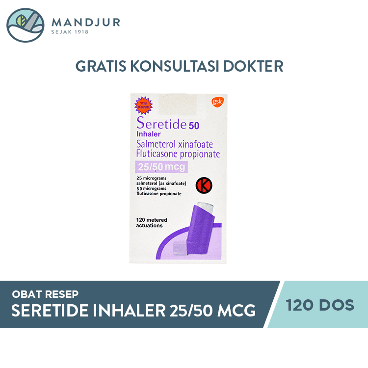 Seretide Inhaler 25/50 mcg 120 Dosis — Apotek Mandjur