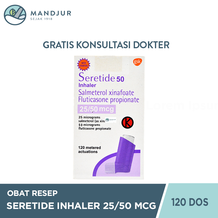 Seretide Inhaler 25/50 mcg 120 Dosis — Apotek Mandjur