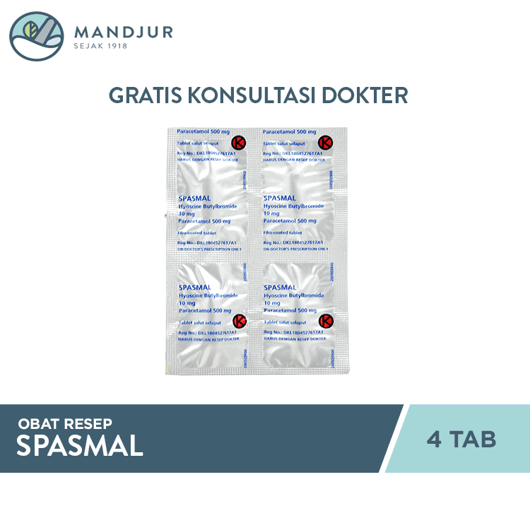 Spasmal 4 Tablet — Apotek Mandjur