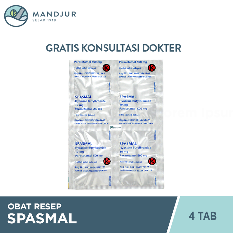 Spasmal 4 Tablet — Apotek Mandjur