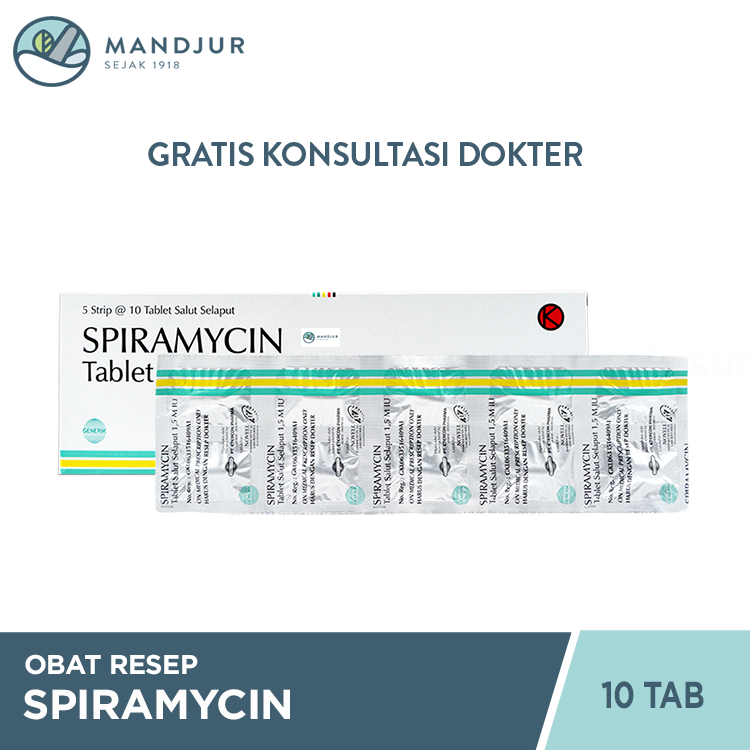 Spiramycin 500 mg 10 Tablet — Apotek Mandjur