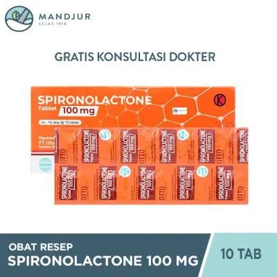 Spironolactone Otto 100 Mg Strip 10 Tablet — Apotek Mandjur