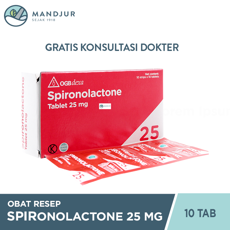 Spironolactone 25 Mg Strip 10 Tablet — Apotek Mandjur